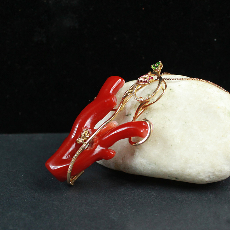 红珊瑚挂件,摆件_大山谷图库